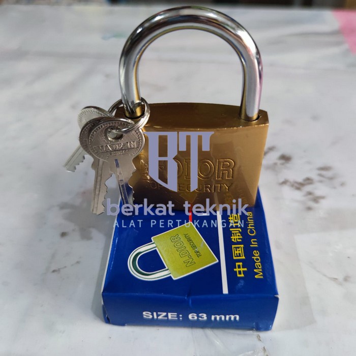 Jual gembok besar - pagar - rumah ndior gembok kuning 63mm | Shopee ...