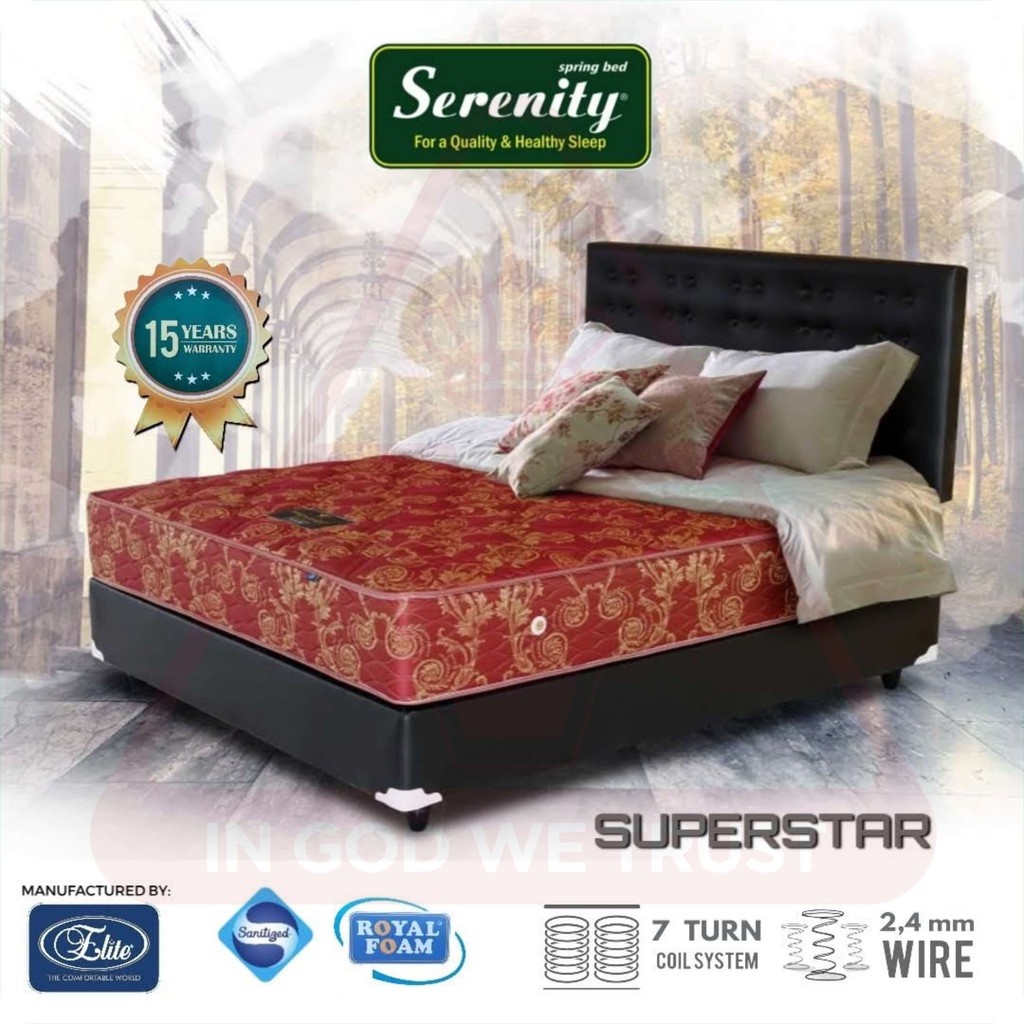 Jual Kasur Springbed Elite Serenity Superstar Hanya Kasur Saja