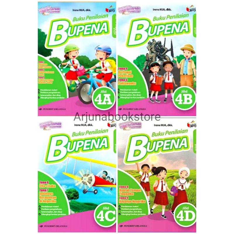 Jual BUKU BUPENA 4A 4B 4C 4D Kelas 4 SD Penerbit Erlangga | Shopee Indonesia