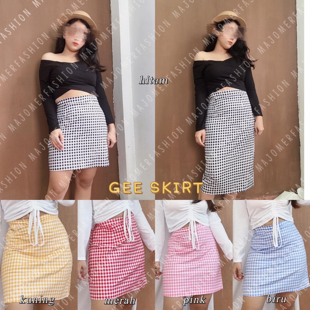 Jual MAJOMER ® | RK5 GEE SKIRT ROK TARTAN SKIRT KOTAK / PLAID SKIRT ...