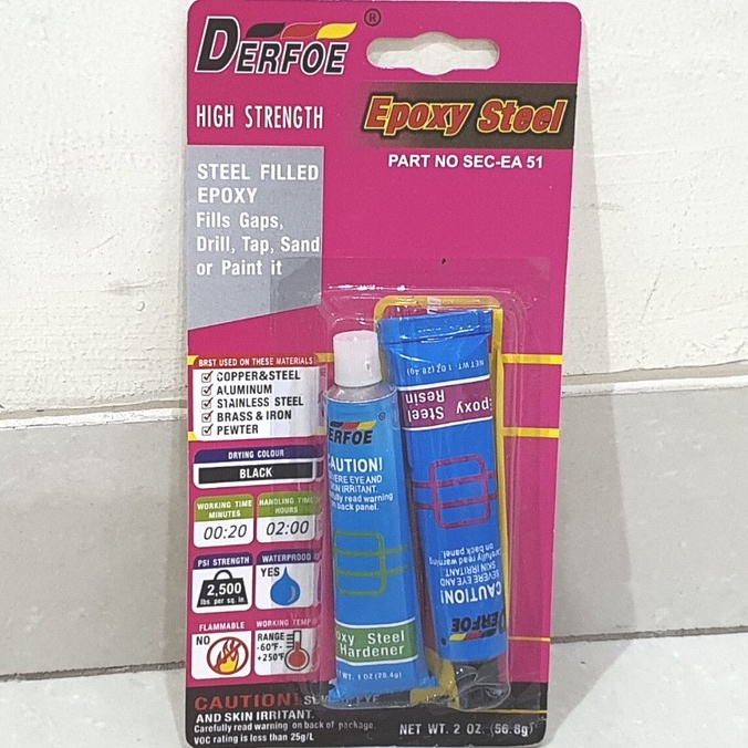 Jual LEM ( 5 MENIT ) EPOXY ADHESIVES DERFOE/LEM BESI CAMPUR EPOXY 5 ...