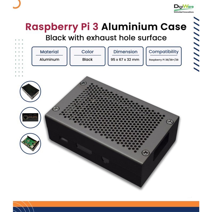 Jual Metal Case Raspberry Pi 3 B 3B+ Casing Aluminium Alloy | Shopee Indonesia