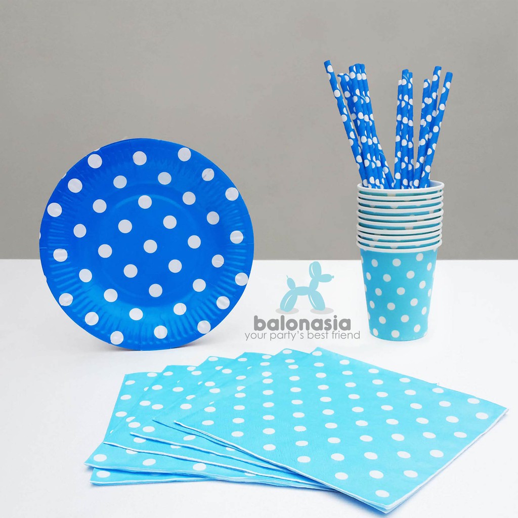 Jual Table Ware Party Set (Biru) | Shopee Indonesia
