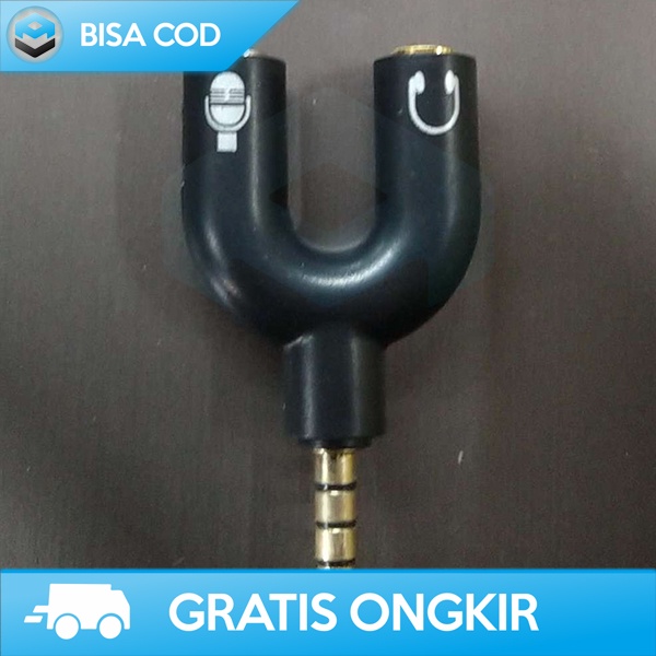 Jual CONVERTER U SHAPE SPLITTER AUDIO TAFFSTUDIO MALE TO DUAL FEMALE 3 ...