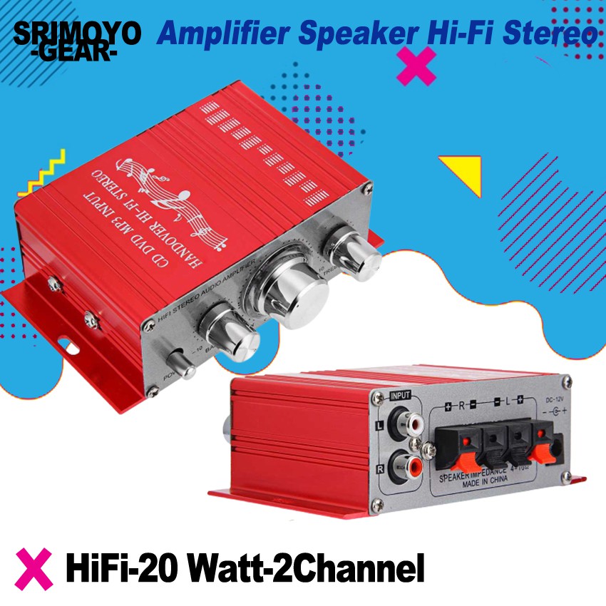 Jual Amplifier Speaker Hi-Fi Stereo 2 Channel 20W - Ampli Stereo 2 ...