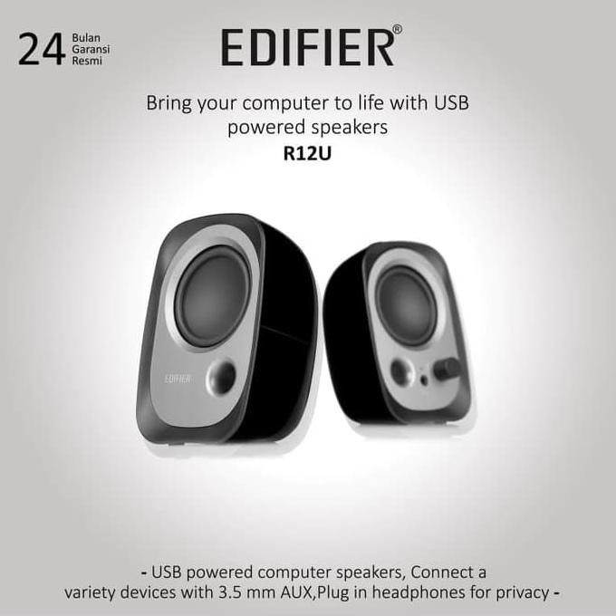 Jual Speaker Multimedia Edifier R12U Black (Usb Powered) | Shopee Indonesia