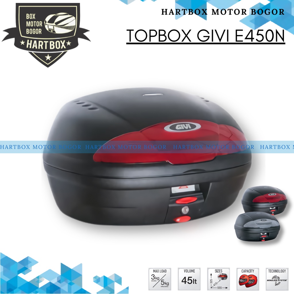 Jual Box Motor Givi E450N Mika Merah Box Touring Givi E45 | Jual Box ...