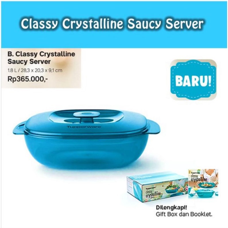 Jual classy crystalline saucy server tupperware | Shopee Indonesia