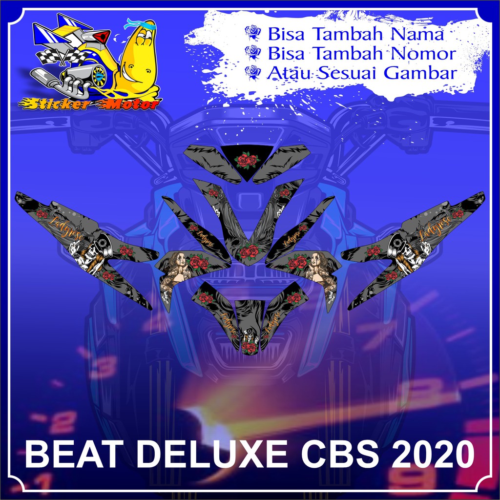 Jual DECAL STICKER HONDA BEAT DELUXE CBS ISS LADYROSE | Shopee Indonesia