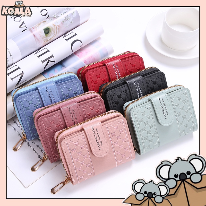 Jual Dompet Lipat Wanita Dompet Resleting Mini Dompet Koin Multifungsi Dompet KoalaStore D64 ...