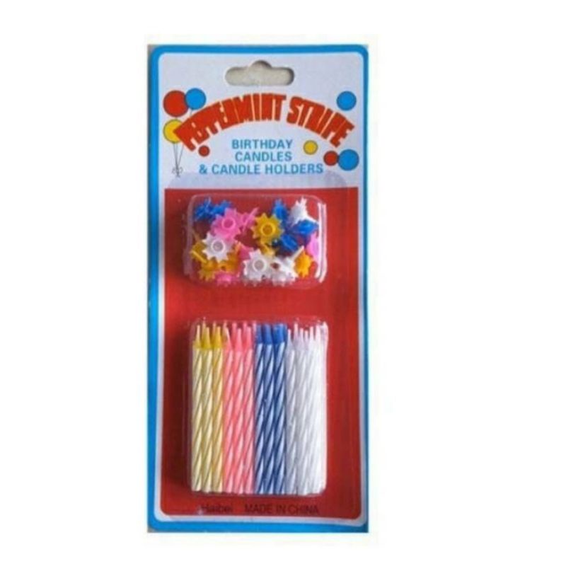 Jual Lilin spiral / lilin peppermint birthday candles | Shopee Indonesia