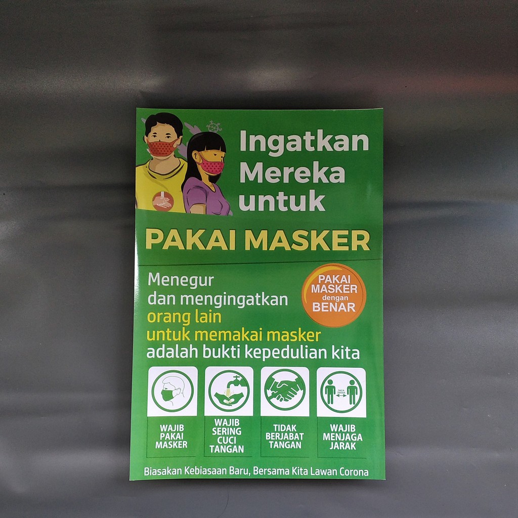 Jual Poster Ingatkan Pakai Masker | Poster Mengingatkan Orang Lain ...