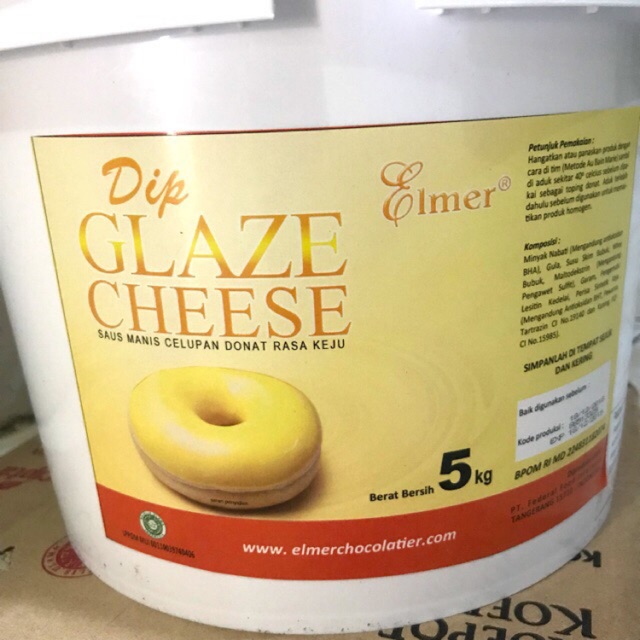 Jual Elmer Dip Glaze - Topping Donat Cheese / Keju 5kg !!! gosend grab ...
