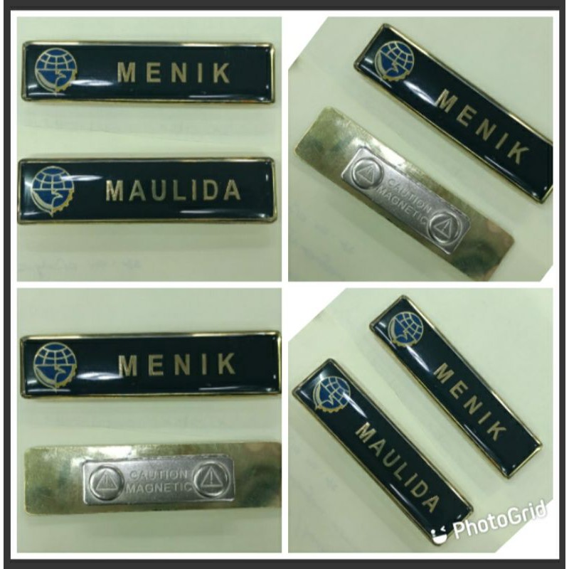 Jual NAME TAG COATING MAGNET KUNINGAN PAPAN NAMA COATING KUNINGAN ...
