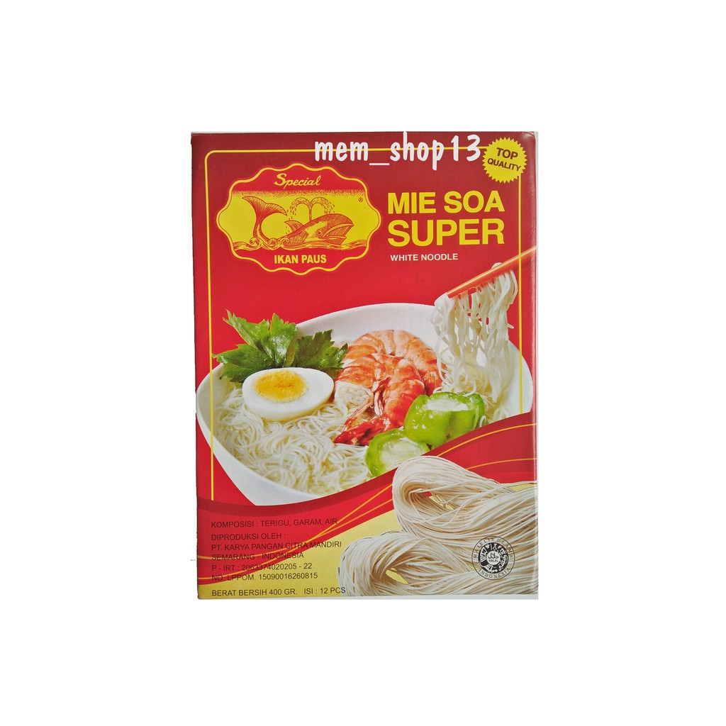 Jual Miesoa Misoa Super White Noodle Special Ikan Paus Kotak Merah ...