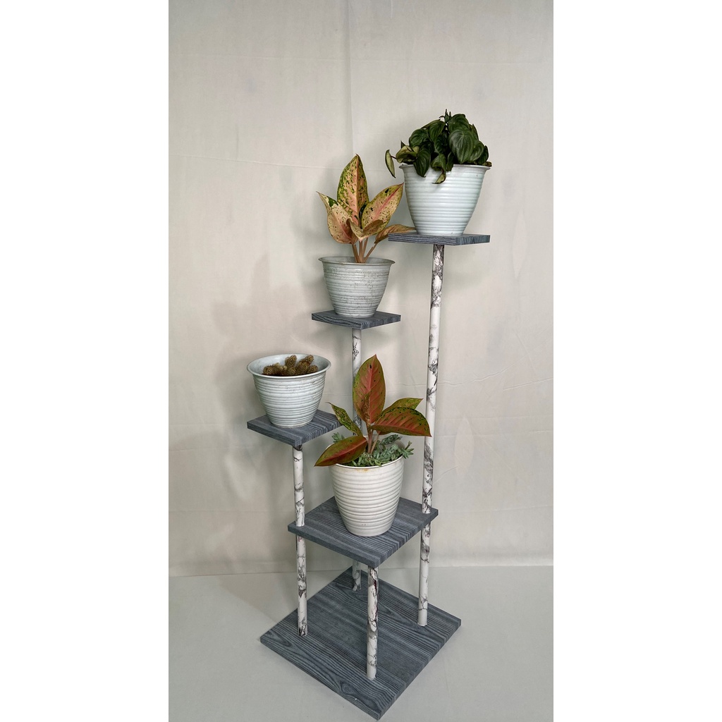 Jual RAK POT BUNGA SUSUN MINIMALIS RAK DINDING LANTAI TINGKAT 4 BESAR ...