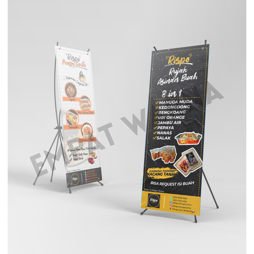 Jual Cetak Paket X Banner, Standing Banner Wisuda Olshop Kantor Wedding ...