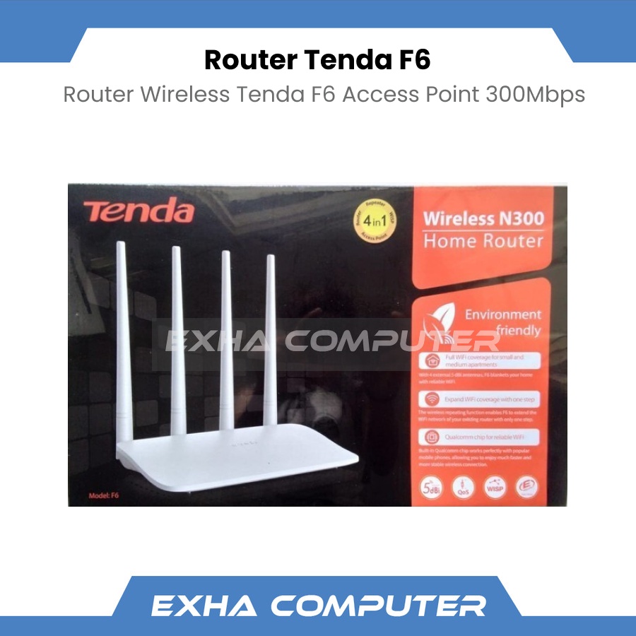 Jual Tenda F6 Wireless ROUTER N300 Wireless AP Access Point Repeater ...