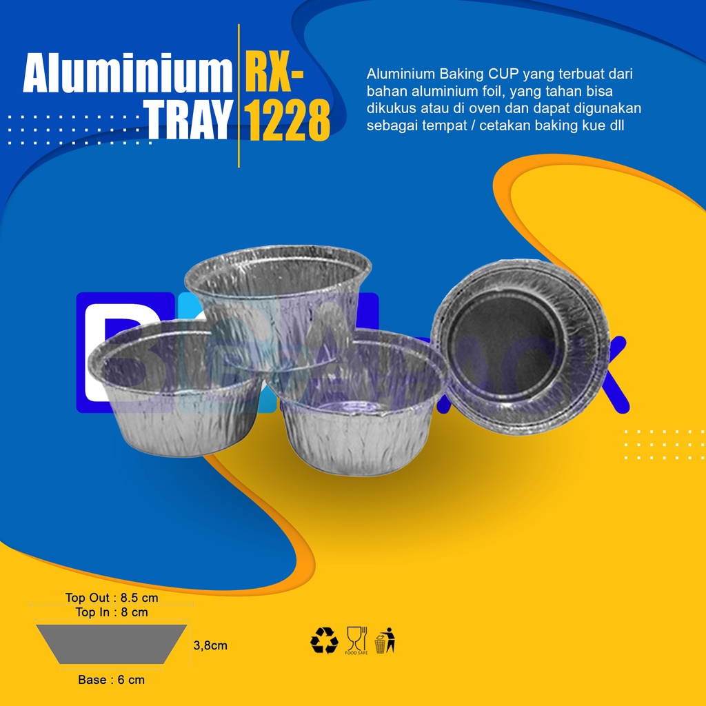 Jual ISI 100 PCS - ALUMINIUM MODEL CUP BULAT RX-1228 - WADAH ALUMINUM FOIL CUP RX 1228 | Shopee ...