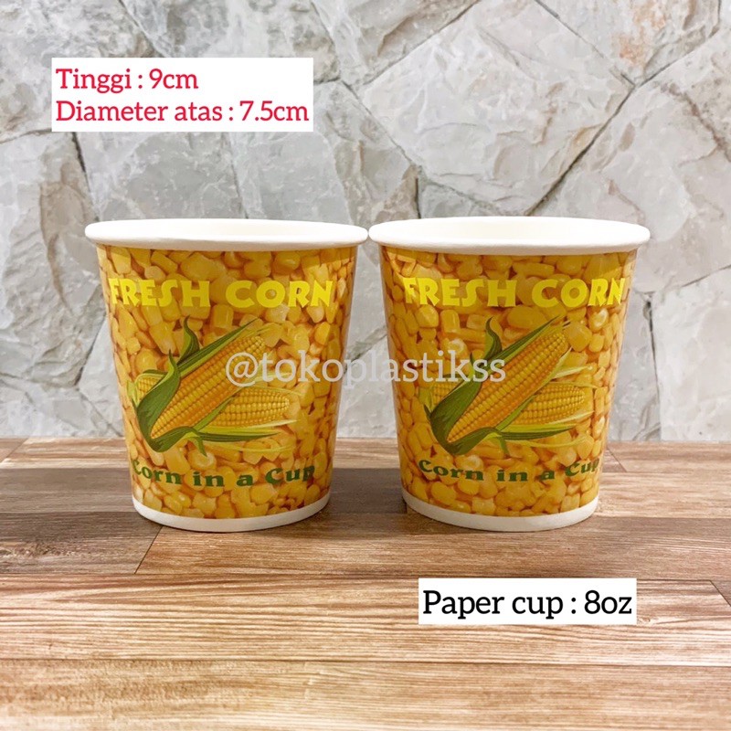 Jual paper cup 8oz/ gelas kertas untuk jasuke / paper cup sekali pakai ...