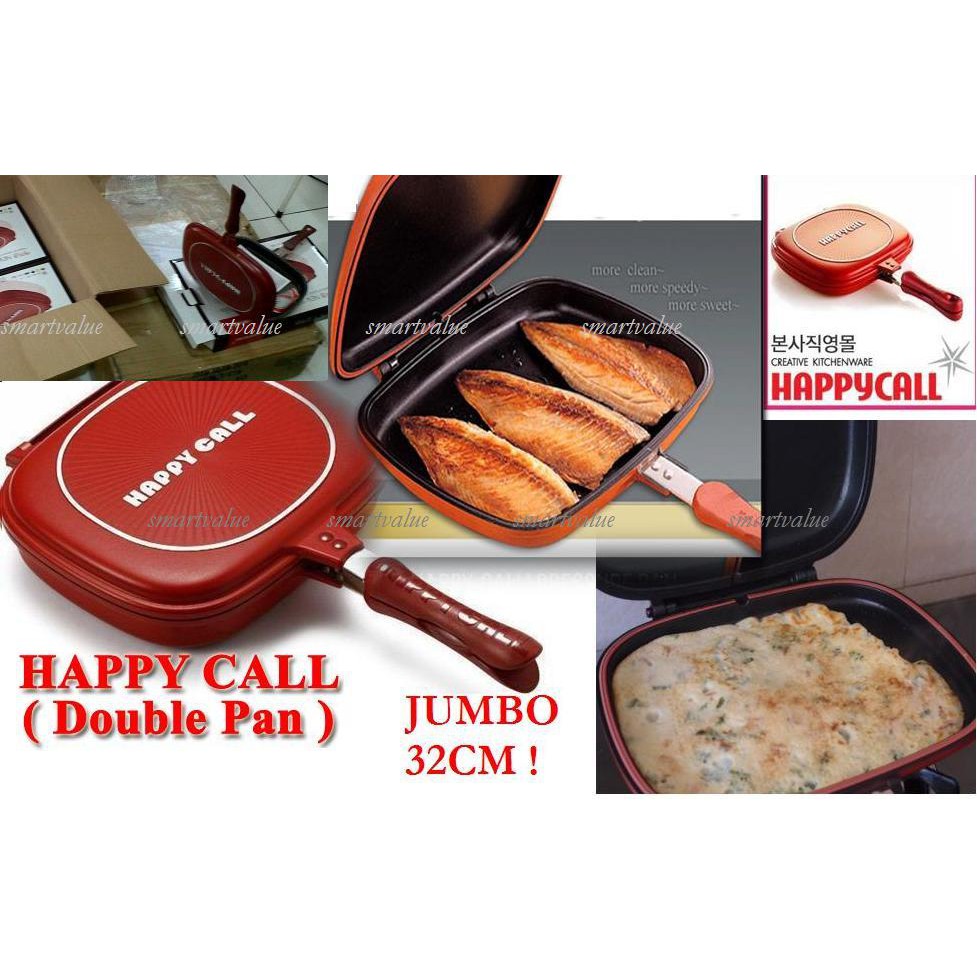 Jual ALAT PEMBAKARAN HAPPY CALL DOUBLE PAN JUMBO | Shopee Indonesia