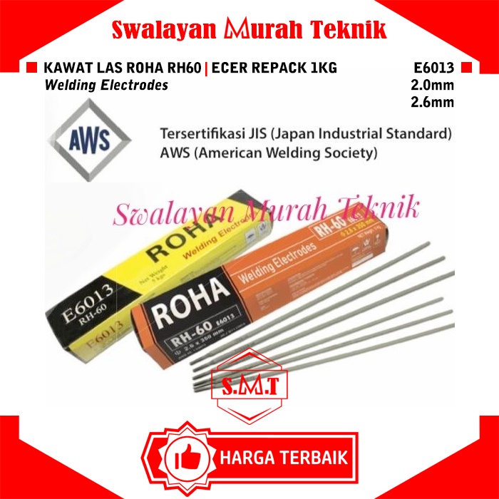 Jual Kawat Las Listrik Elektroda 2mm ROHA E6013 | Shopee Indonesia