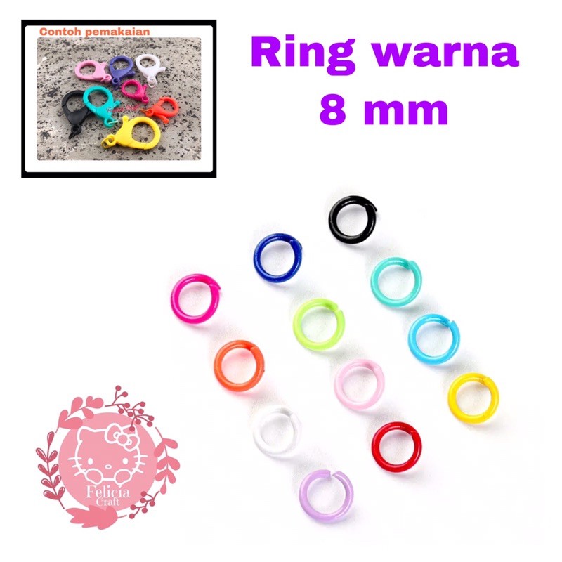 Jual [1 pak 10pcs] Ring besi warna 8mm | Shopee Indonesia
