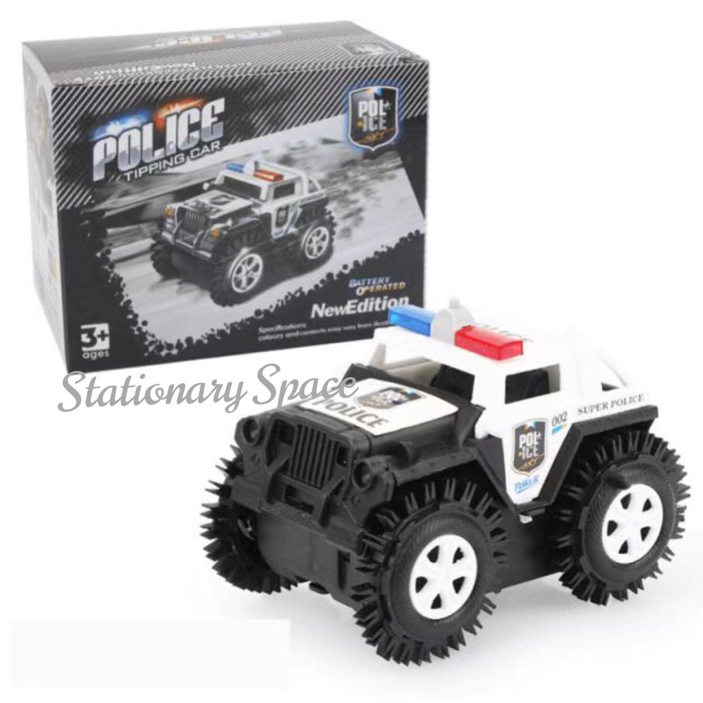 Jual Mainan Anak Mobil Truck Jeep Roda Besar Putar Terbalik Police ...