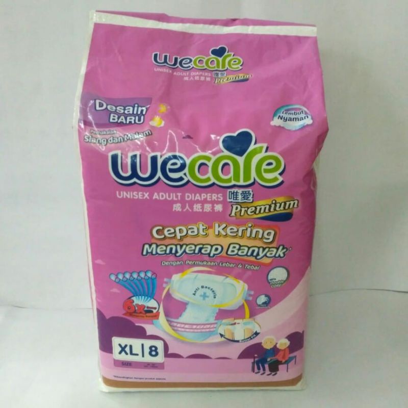 Jual WeCare / We Care Internasional Unisex Adult Diapers / Popok Dewasa XL8 | Shopee Indonesia
