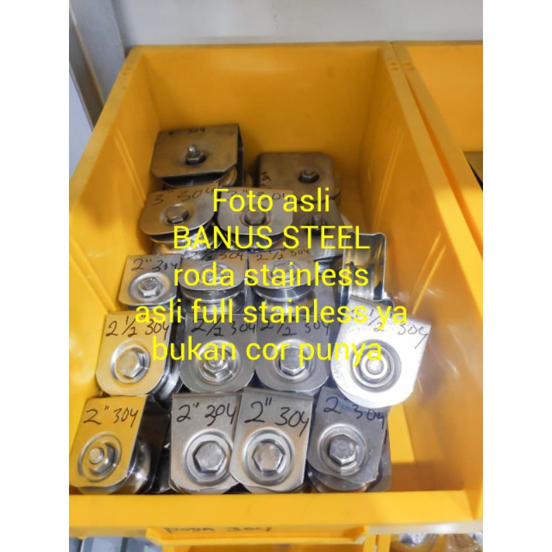 Jual Roda stainless 304 2 1/2" inch roda as siku roda pintu gerbang ...