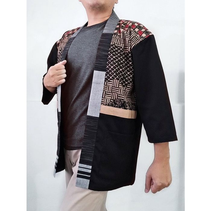 Jual Pria-Cardigan- Koinobori Benkei Batik Haori Outer Pria / Unisex ...