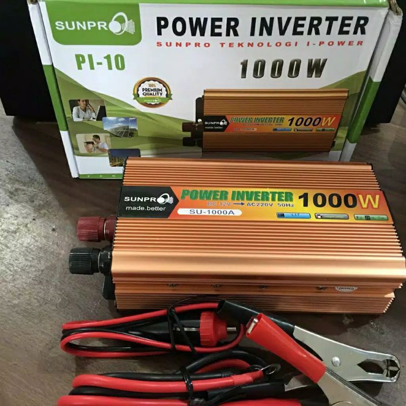 Jual COD POWER INVERTER SUNPRO 1000W 12V-24V//INVERTER SUNPRO SDA-1000W ...