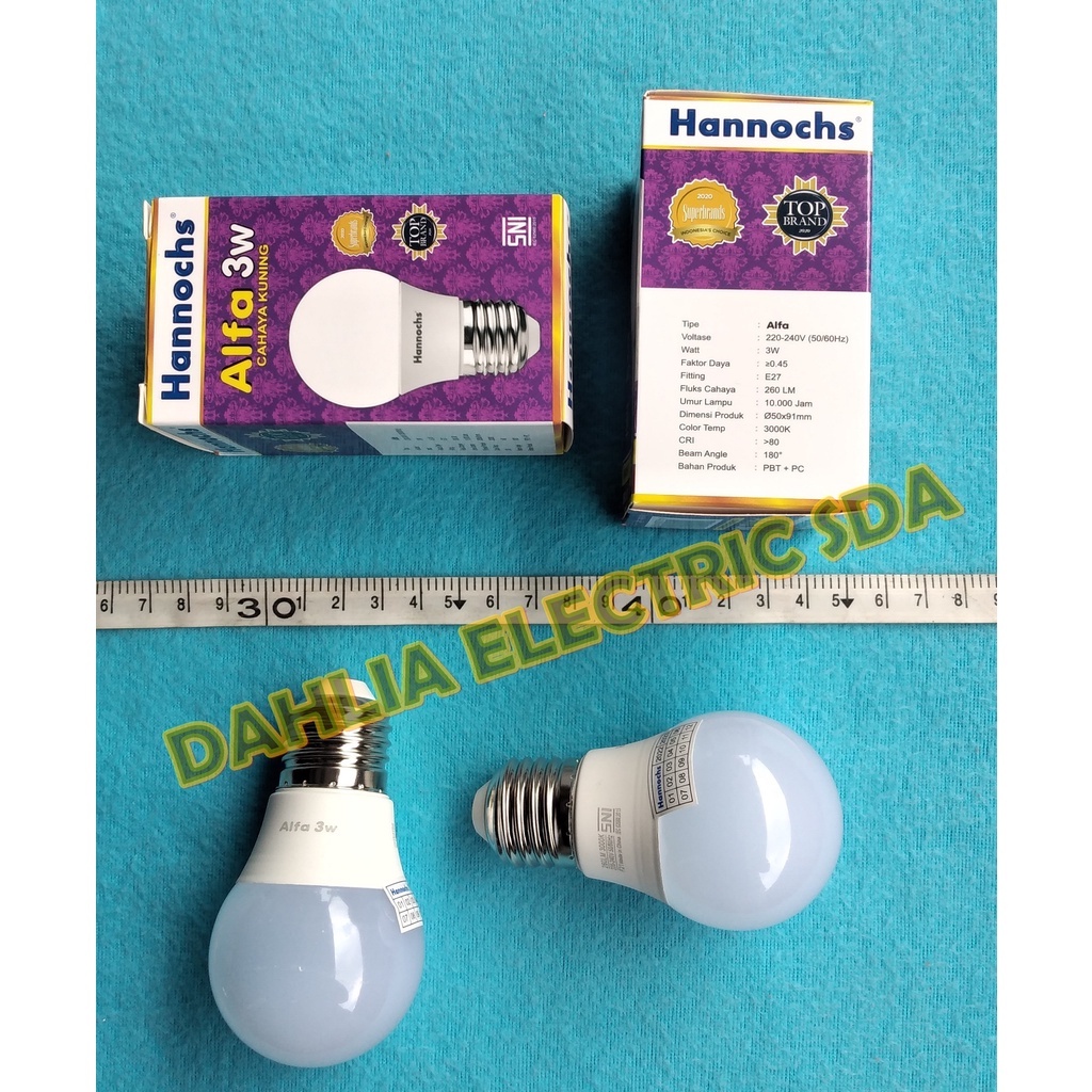 Jual LAMPU LED 3W HANNOCHS ALFA (PUTIH KEKUNINGAN) | Shopee Indonesia