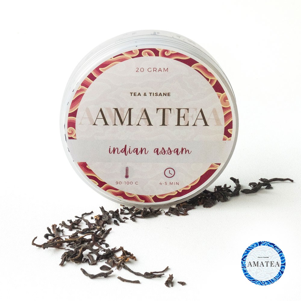 Jual AMATEA Premium Indian Assam Tea - Teh Assam India 20 gram | Shopee ...