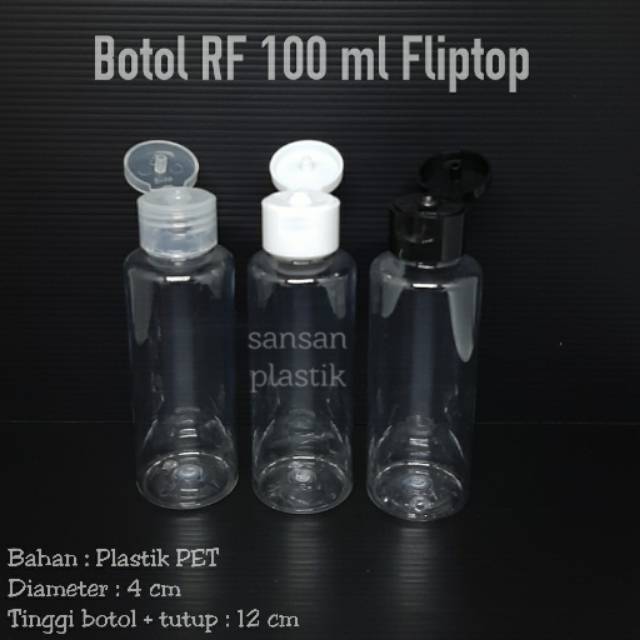 Jual Botol fliptop 100 ml / botol 100ml Fliptop / Botol RF 100 ml ...