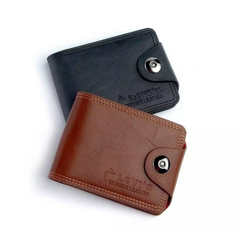 Jual Dompet Lipat Pria Fhasion Kulit PU Kancing Magnet | Shopee Indonesia