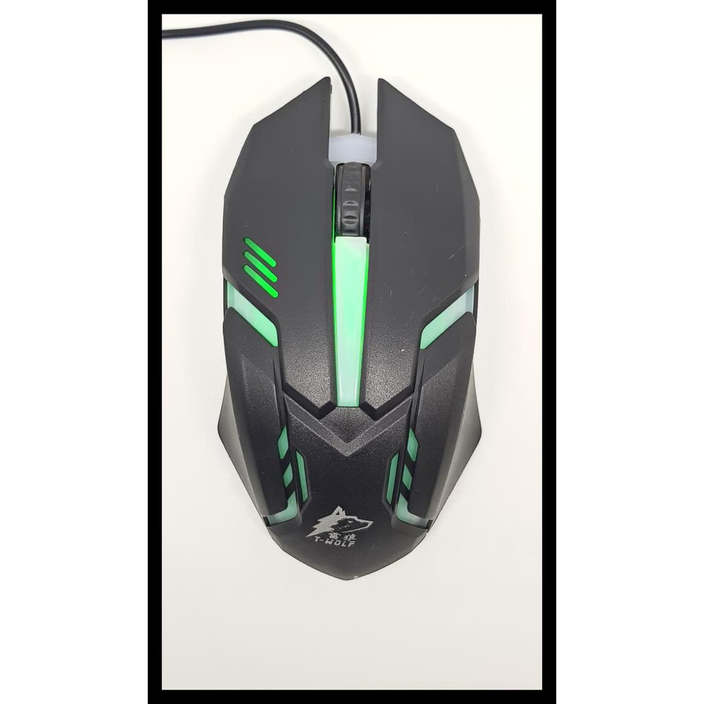 Jual BERMUTU MOUSE GAMING LED T-WOLF V1 (7 LAMPU) / MOUSE GAMING TWOLF ...