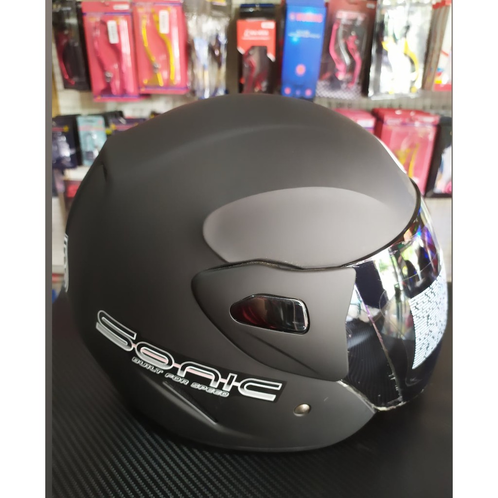 Jual HELM MAZ SONIC BLACK DOFF | Shopee Indonesia