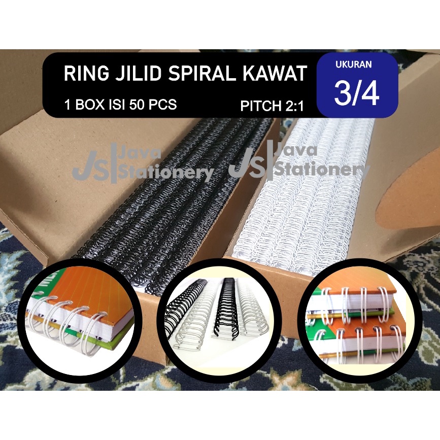 Jual Ring Kawat Jilid 3/4 Pitch 2:1 - 1 Box isi 50pcs | Shopee Indonesia