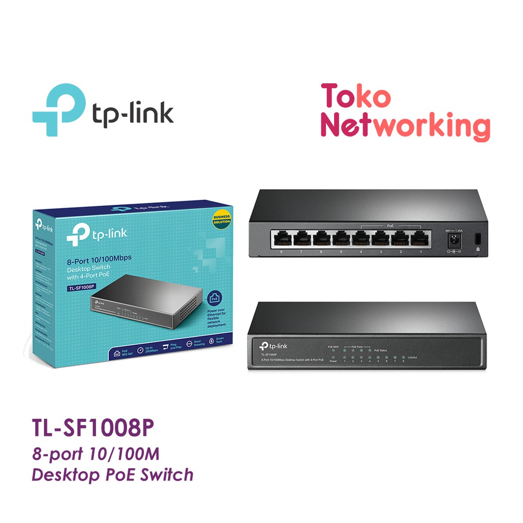 Jual TL-LINK TL-SF1008P: 8-port 10/100M Desktop PoE Switch sf1008p ...
