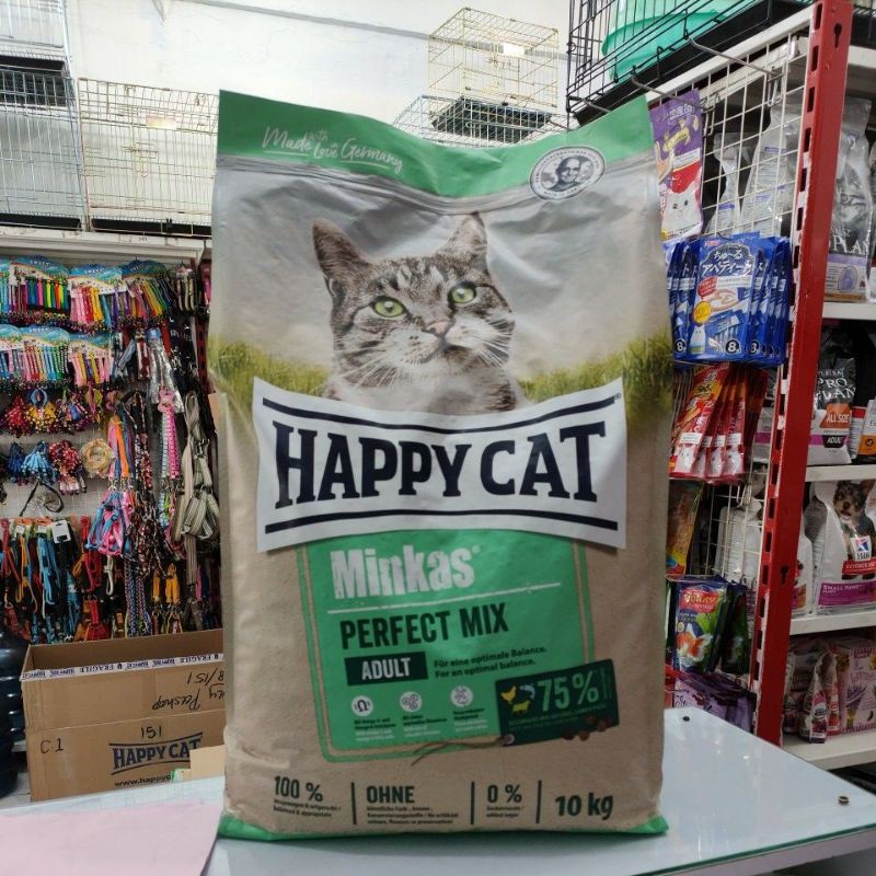 Jual Happy Cat Minkas Perfect mix 10Kg/Makanan Kucing Kering/cat food ...