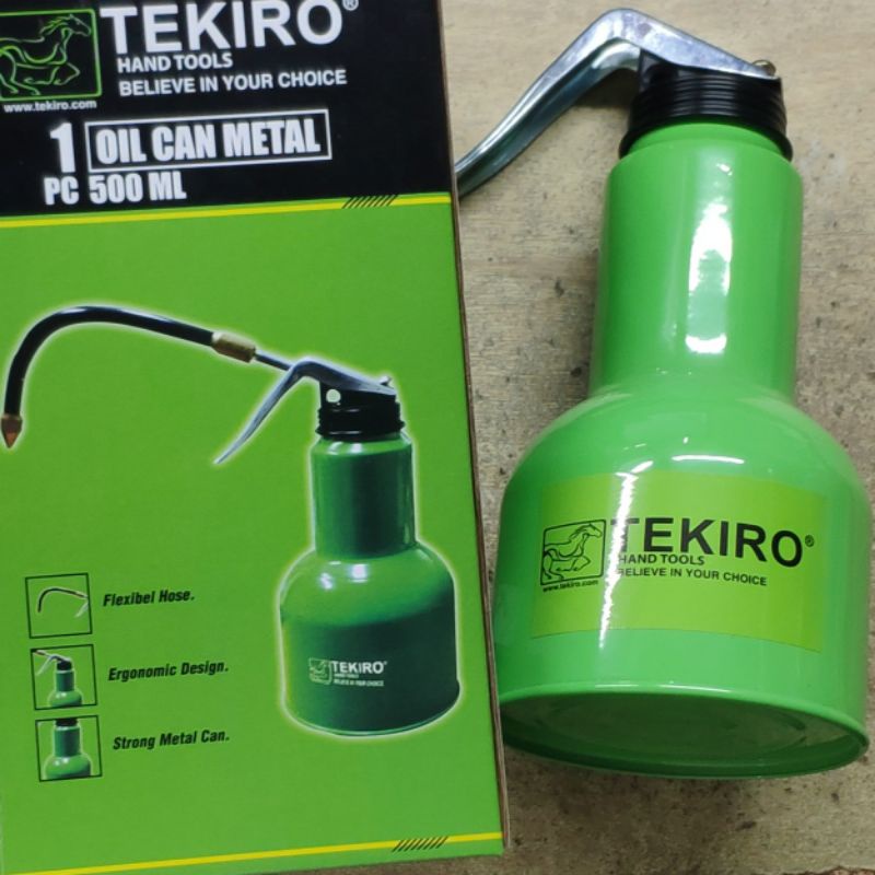 Jual Pompa Oli Botol Tekiro 500 ml / Oil Can Metal 500ml Tekiro ...