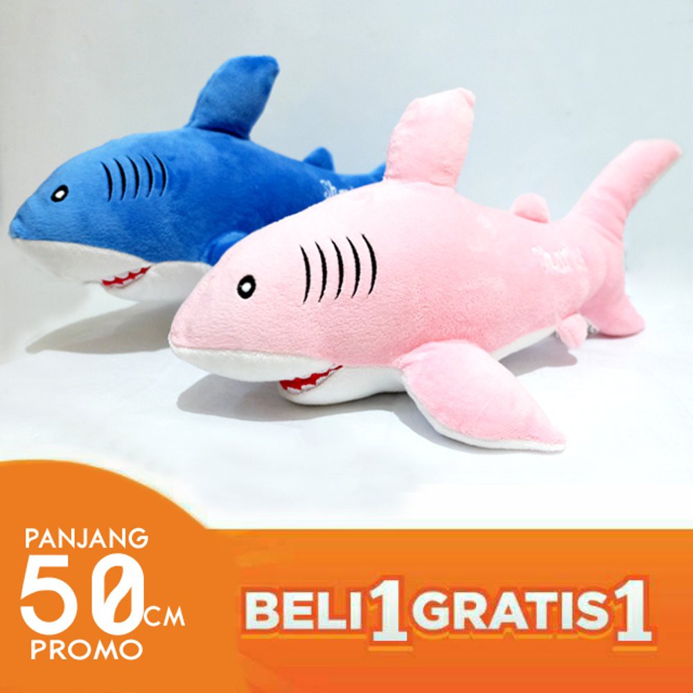 Jual Buy 1 Get 1 Free Boneka hiu baby shark bahan sangat lembut uk 50cm ...