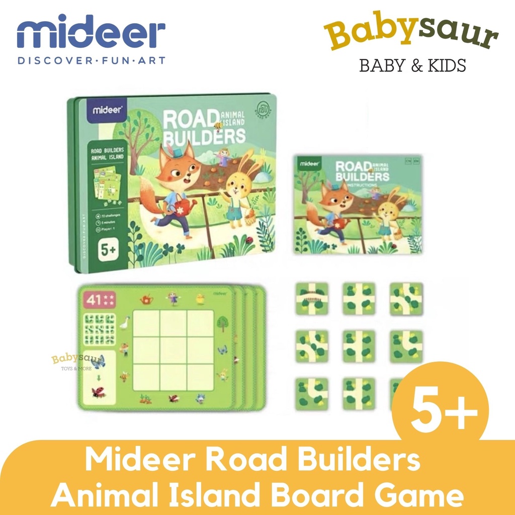 Jual Mideer Road Builder Mainan Edukasi Board Game Anak Membuat Jalan 5 ...