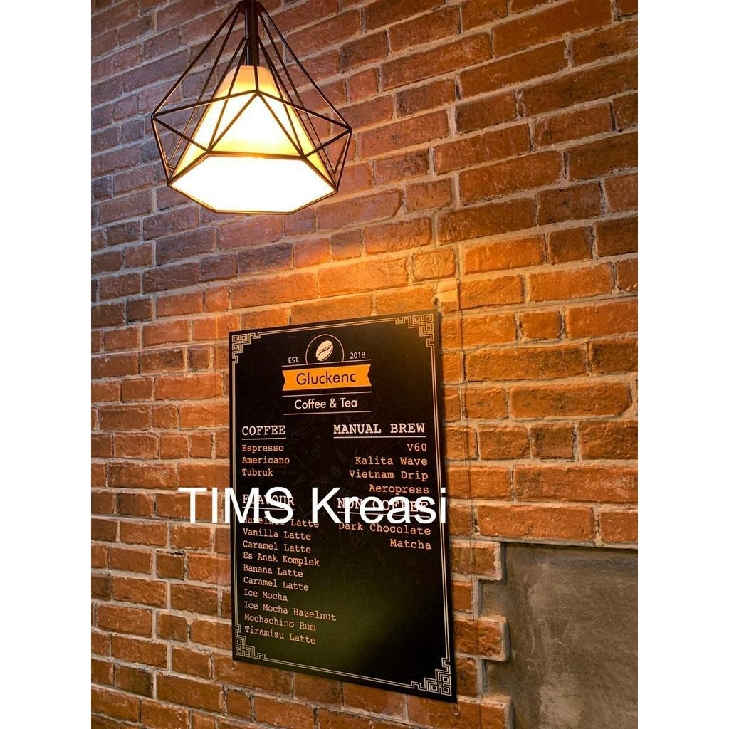 Jual Papan Menu Akrilik | Papan Harga Menu | Price List Menu | Signage ...