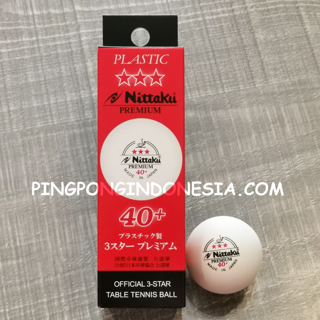 Jual Nittaku Premium 40+ 3 Star - Bola Pingpong Tenis Meja | Shopee Indonesia