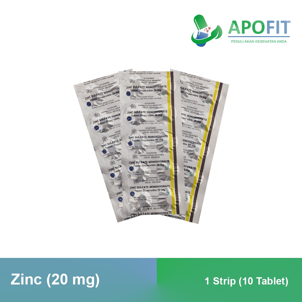 Jual Zinc 20mg (1 Strip / 10 Tablet) | Shopee Indonesia