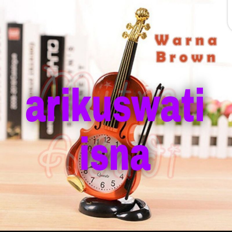 Jual Jam Meja Vintage Biola Vintage Mini Biola Model Alarm Clock- Cool ...