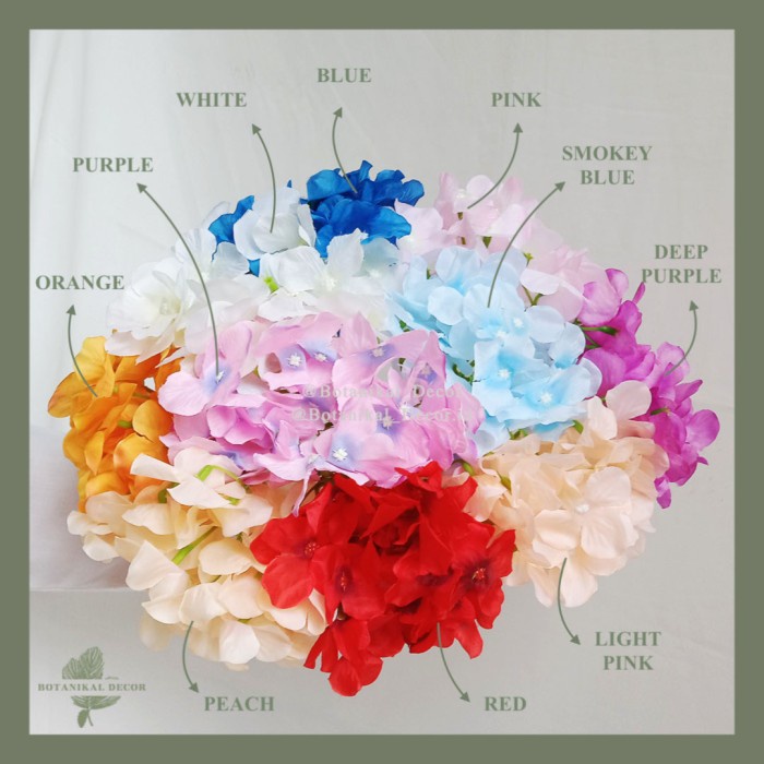 Jual BOT. ARTIFICIAL FLOWER-BUNGA PALSU 13CM HYDRANGEA-1 SATU TANGKAI ...