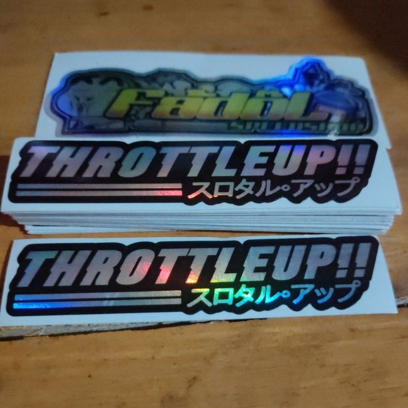Jual STICKER STIKER THROTTLE UP !! HOLOGRAM | Shopee Indonesia